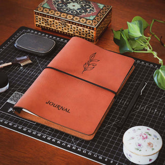 A5 Leather Journal Cover - Floral Range – The Great Break